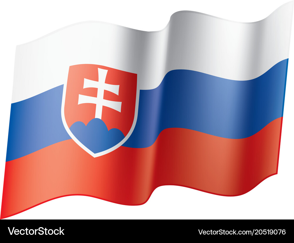 Slovakia flag Royalty Free Vector Image - VectorStock