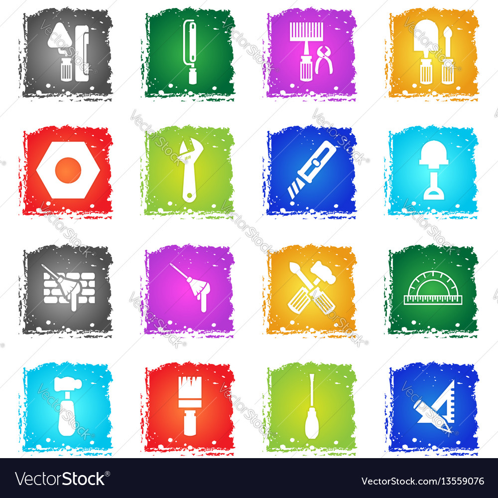 Work tools icon set Royalty Free Vector Image - VectorStock