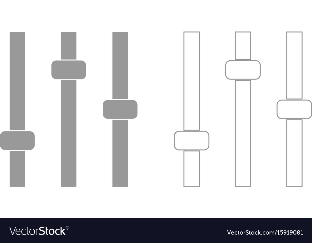 Control panel grey set icon Royalty Free Vector Image