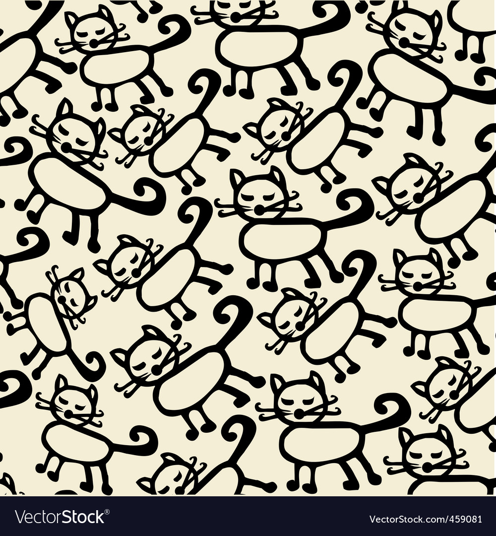 Cute cat background Royalty Free Vector Image - VectorStock