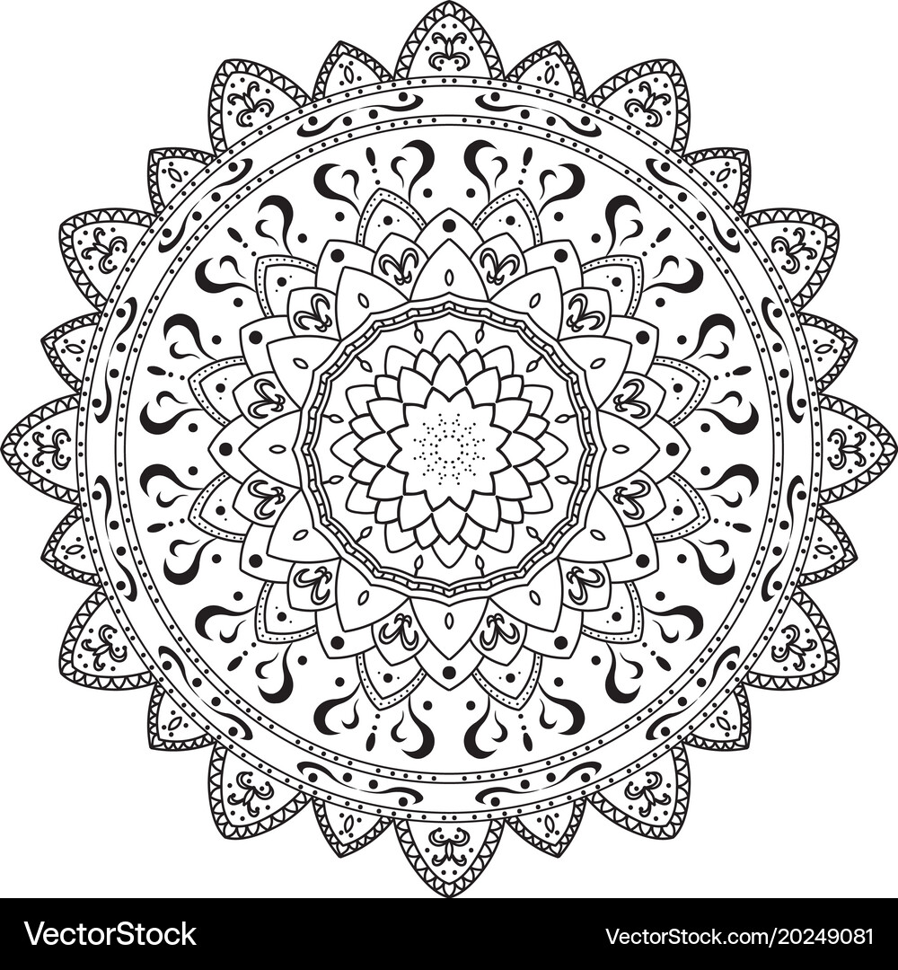 Easy mandala Royalty Free Vector Image - VectorStock