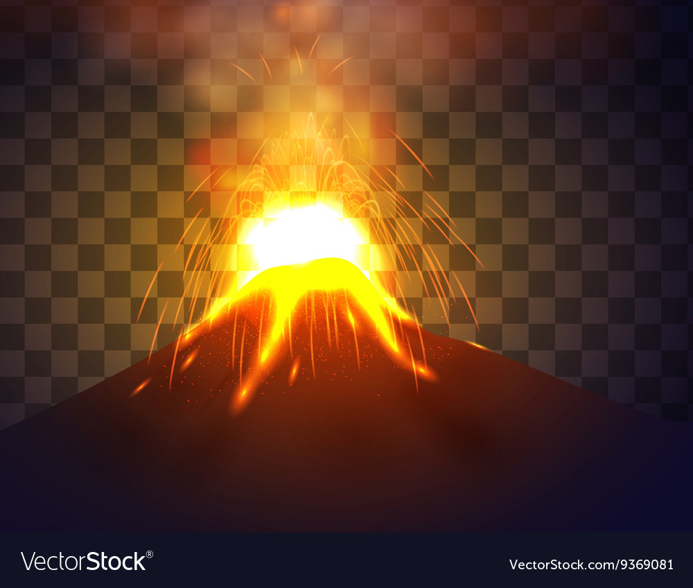 Eruption volcano Royalty Free Vector Image - VectorStock