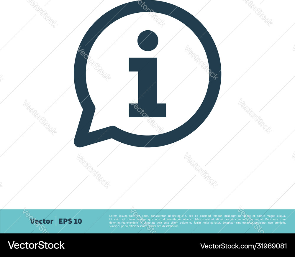 Information sign icon logo template design eps 10 Vector Image