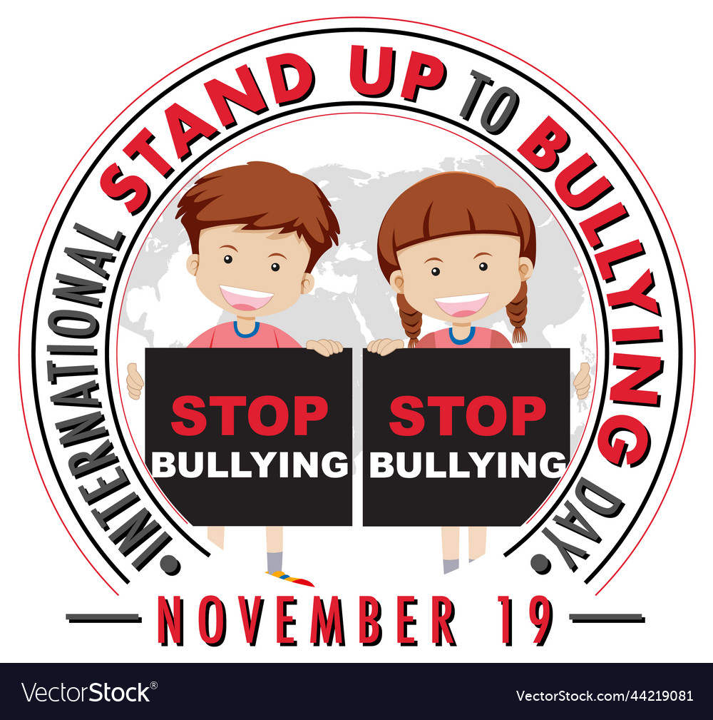 International stand up to bullying day poster Vector Image
