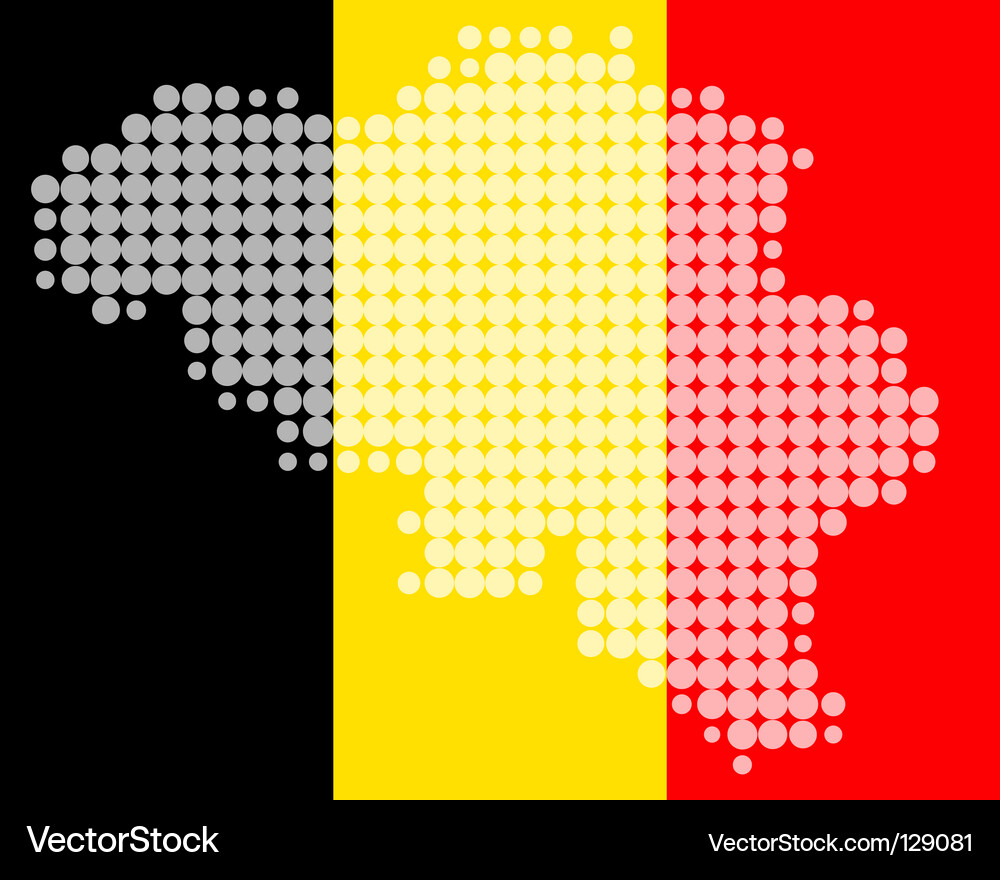 Map and flag of belgium Royalty Free Vector Image
