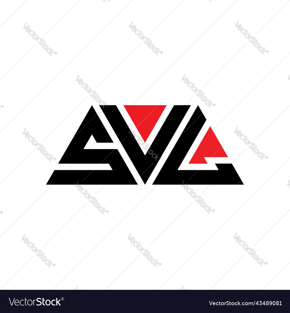 Svl triangle letter logo design Royalty Free Vector Image