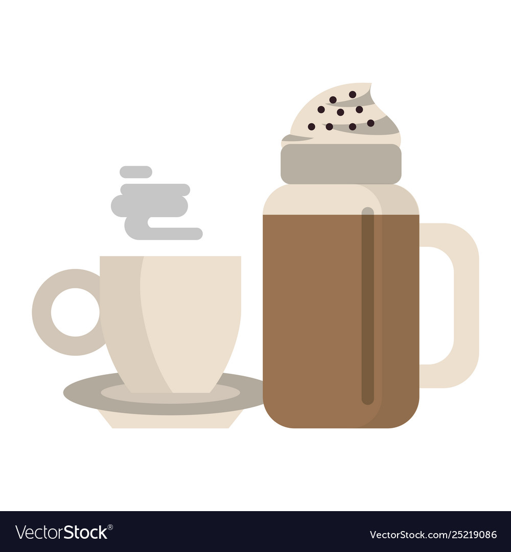 Coffee cafe concept cartoon Royalty Free Vector Image