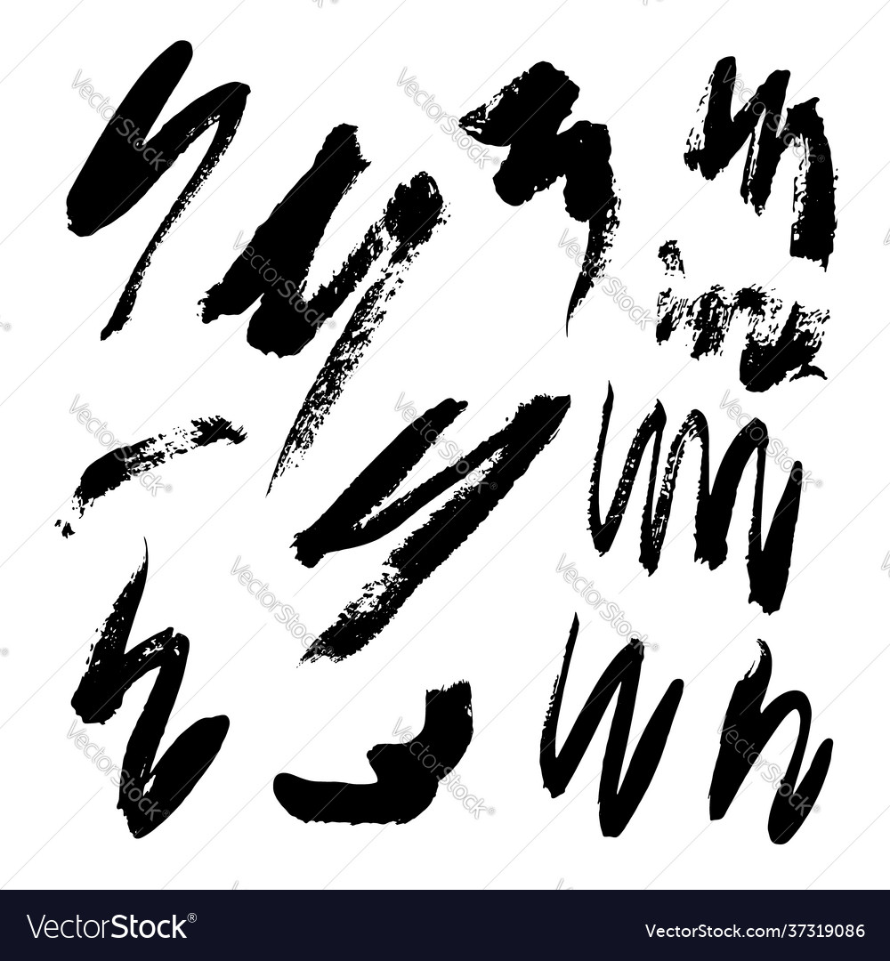 Collection hand-drawn elements drops lines Vector Image