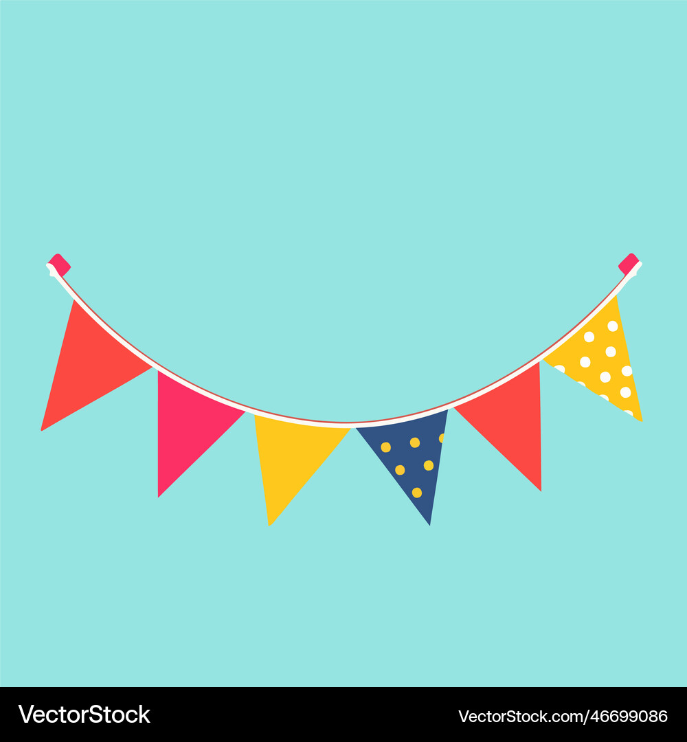 Colorful hanging pennants decorations Royalty Free Vector