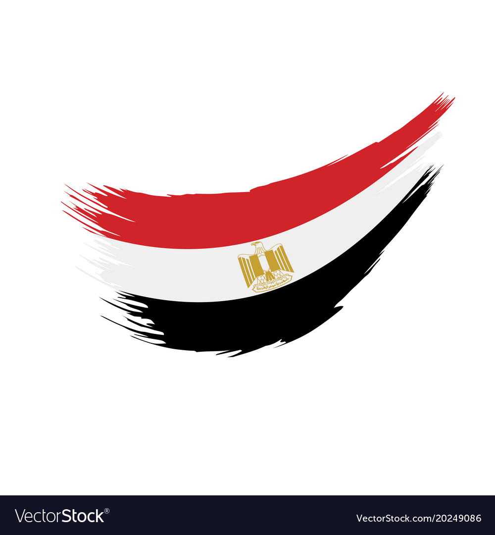 Egypt flag Royalty Free Vector Image - VectorStock