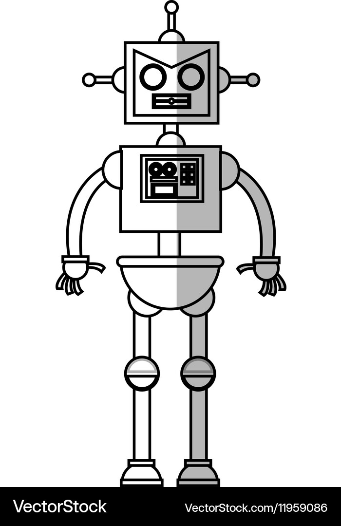 Isolated robot cartoon design Royalty Free Vector Image