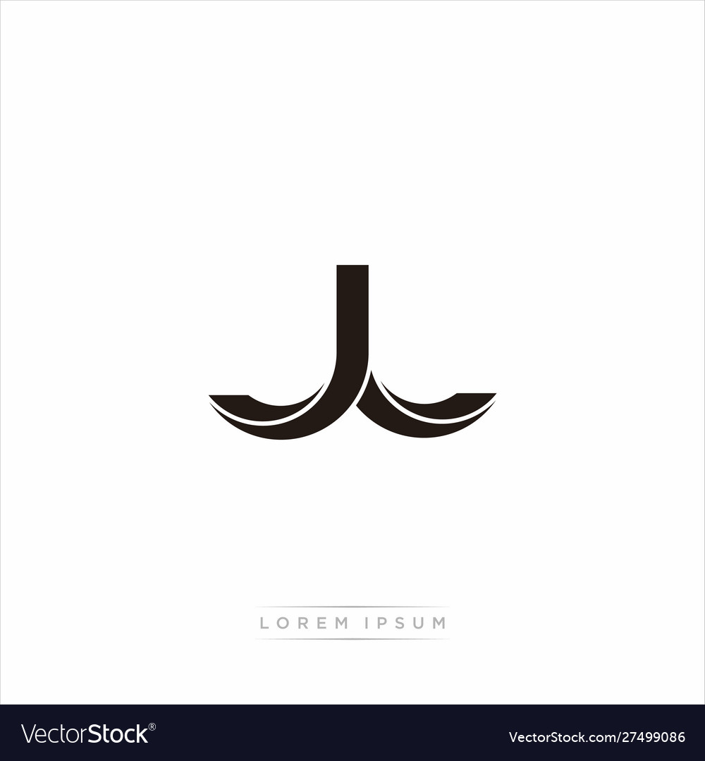 Jl initial letter split lowercase modern monogram Vector Image