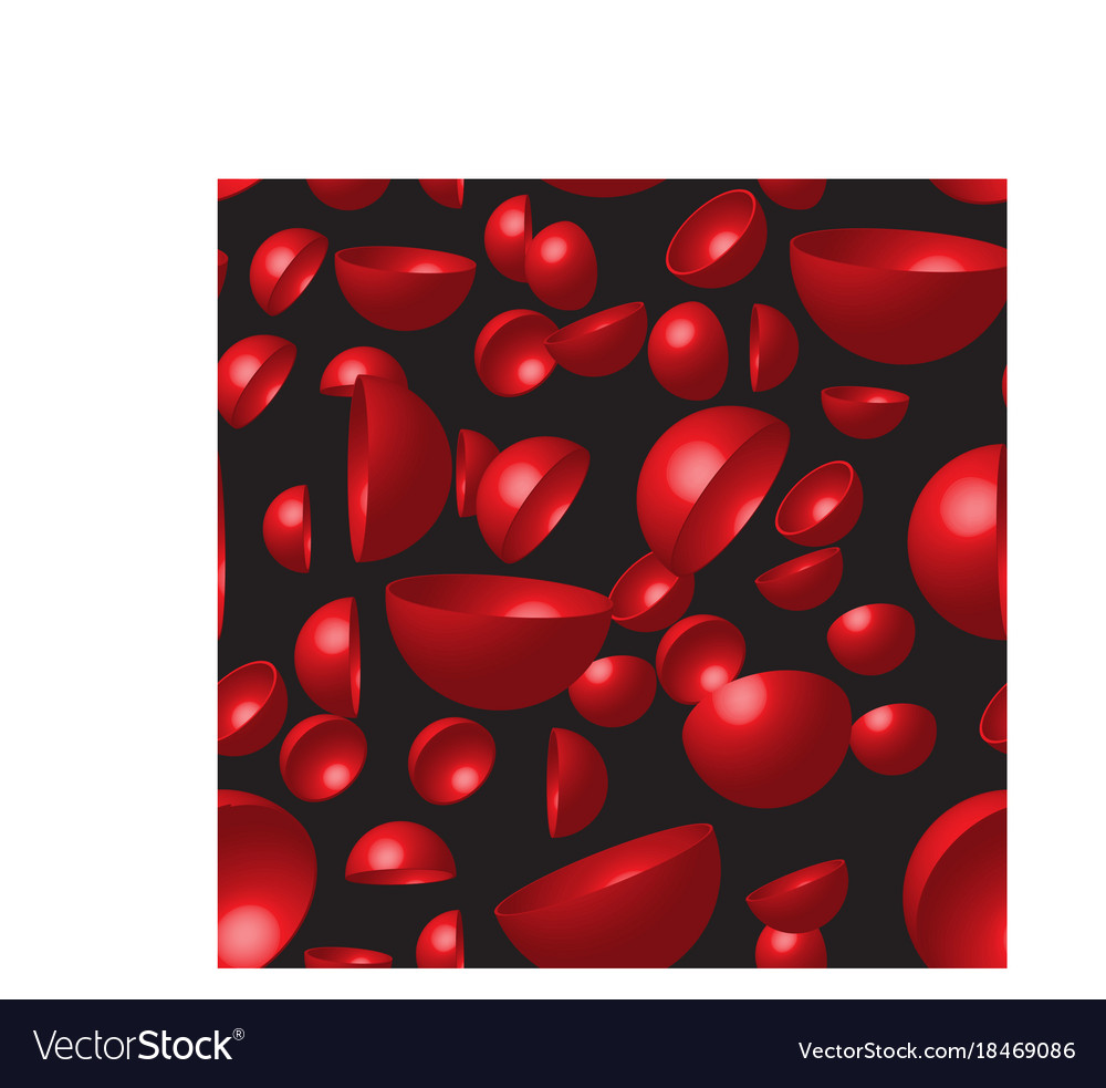 Red hemispheres seamless pattern Royalty Free Vector Image