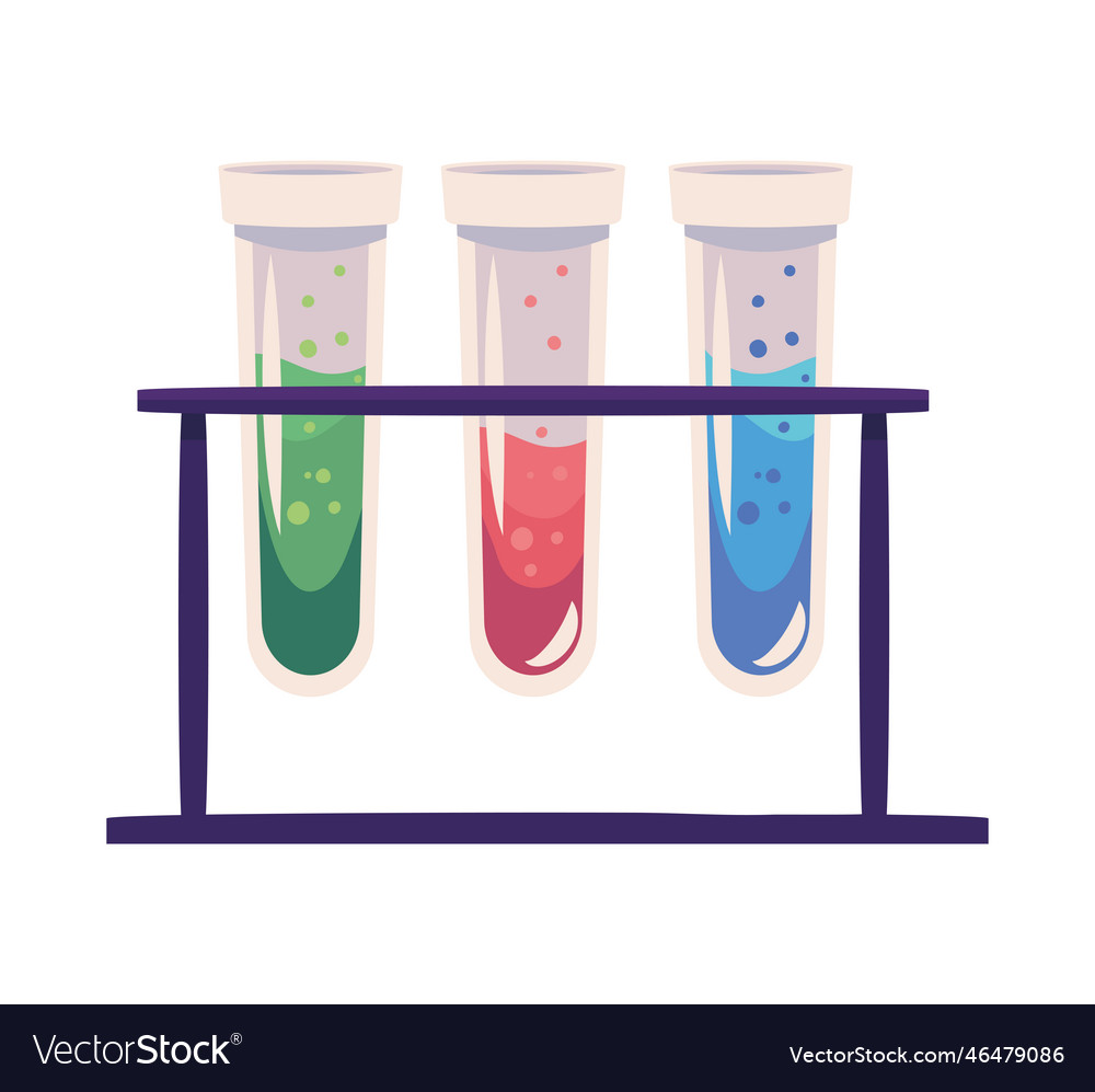 Science test tubes Royalty Free Vector Image - VectorStock