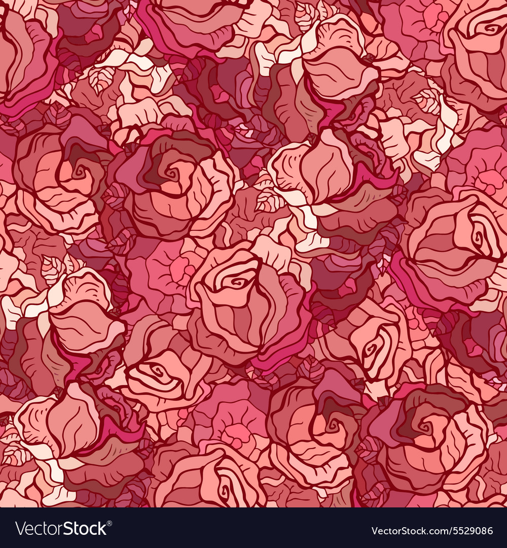 Seamless Roses Pattern Royalty Free Vector Image