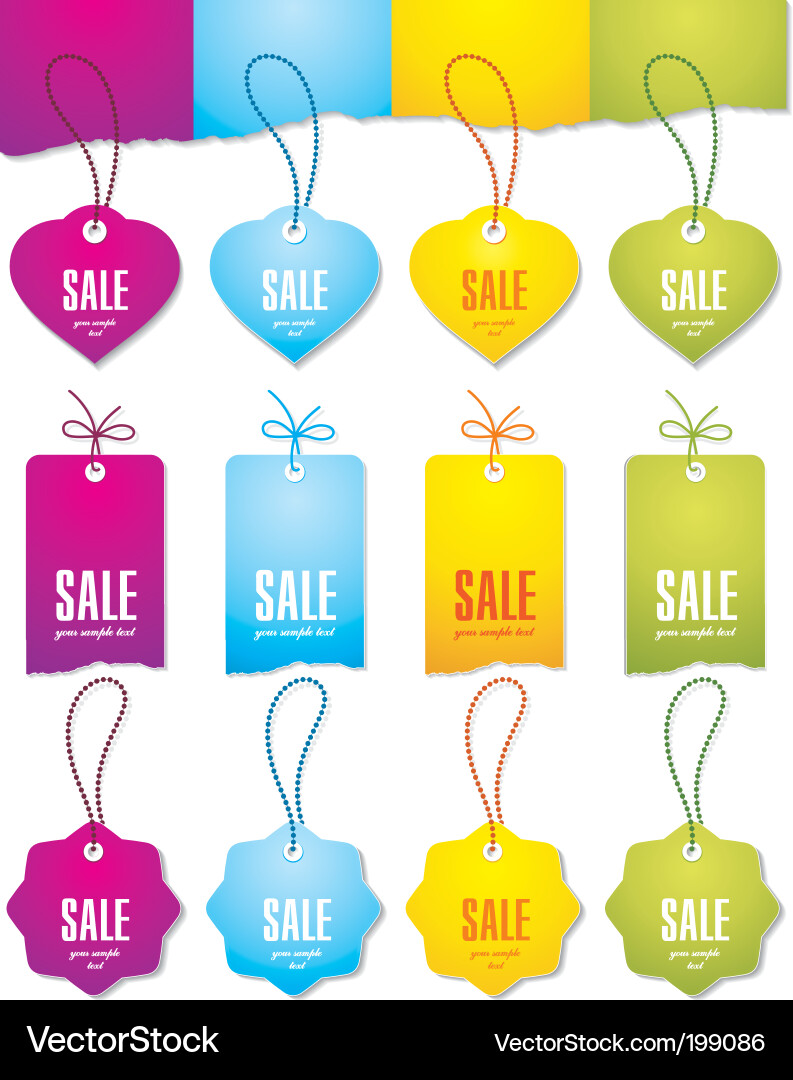 Set of tags Royalty Free Vector Image - VectorStock