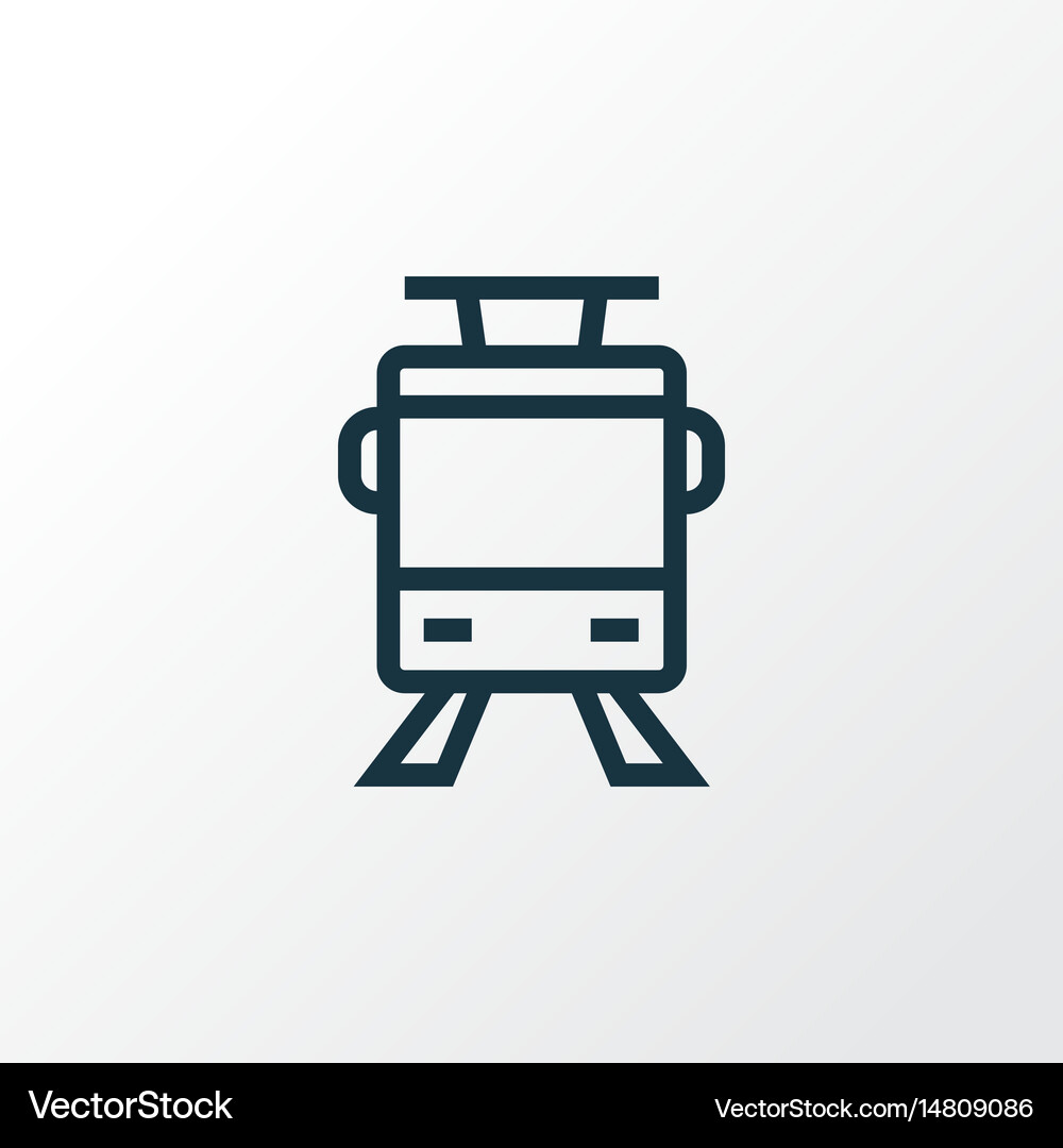 Trolley outline symbol premium quality isolated Vector Image