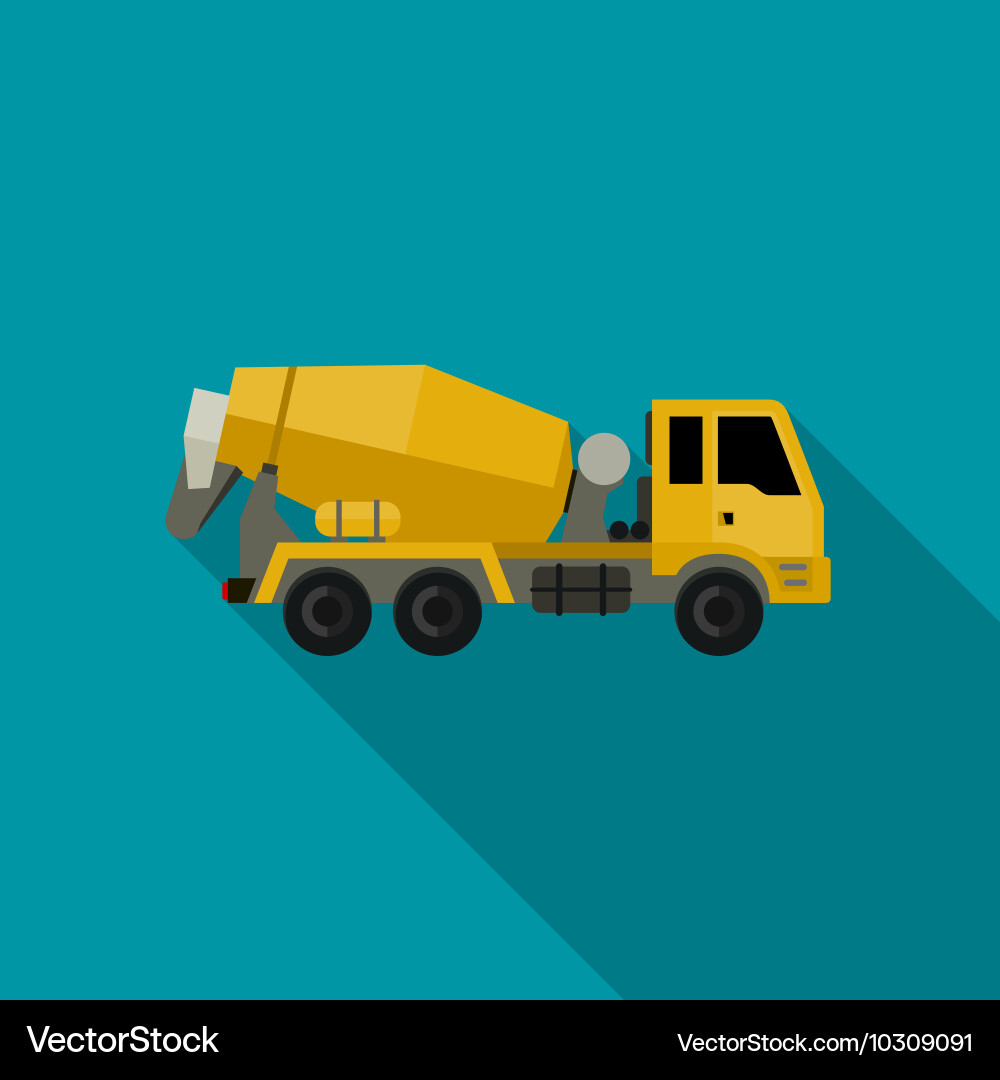 Concrete mixer truck Royalty Free Vector Image