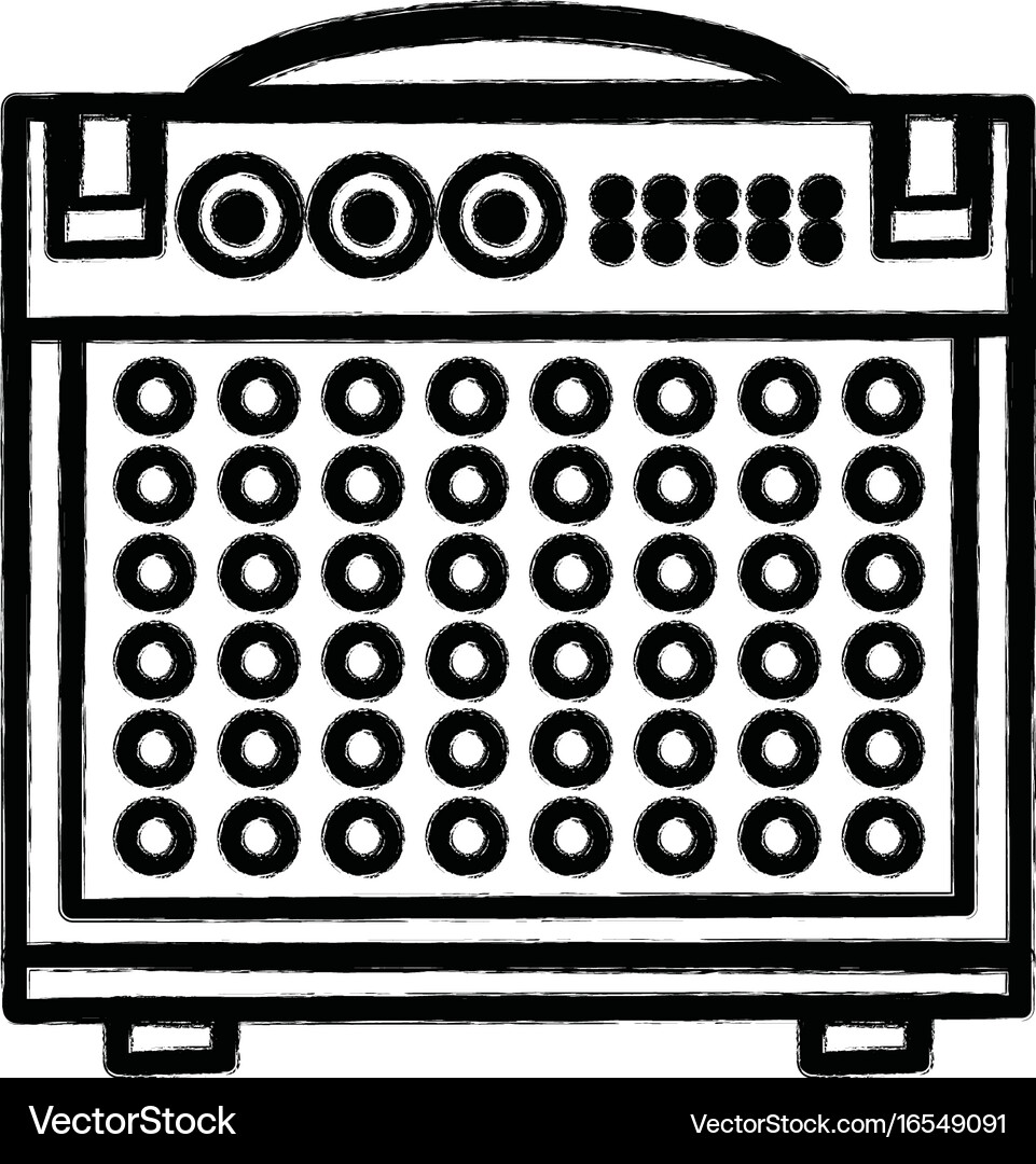 Figure electronic audio console to play music Vector Image