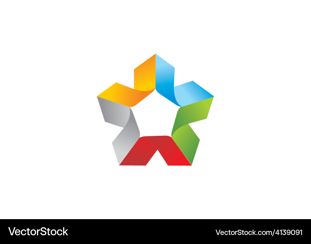 Shape abstract colorful business logo Royalty Free Vector