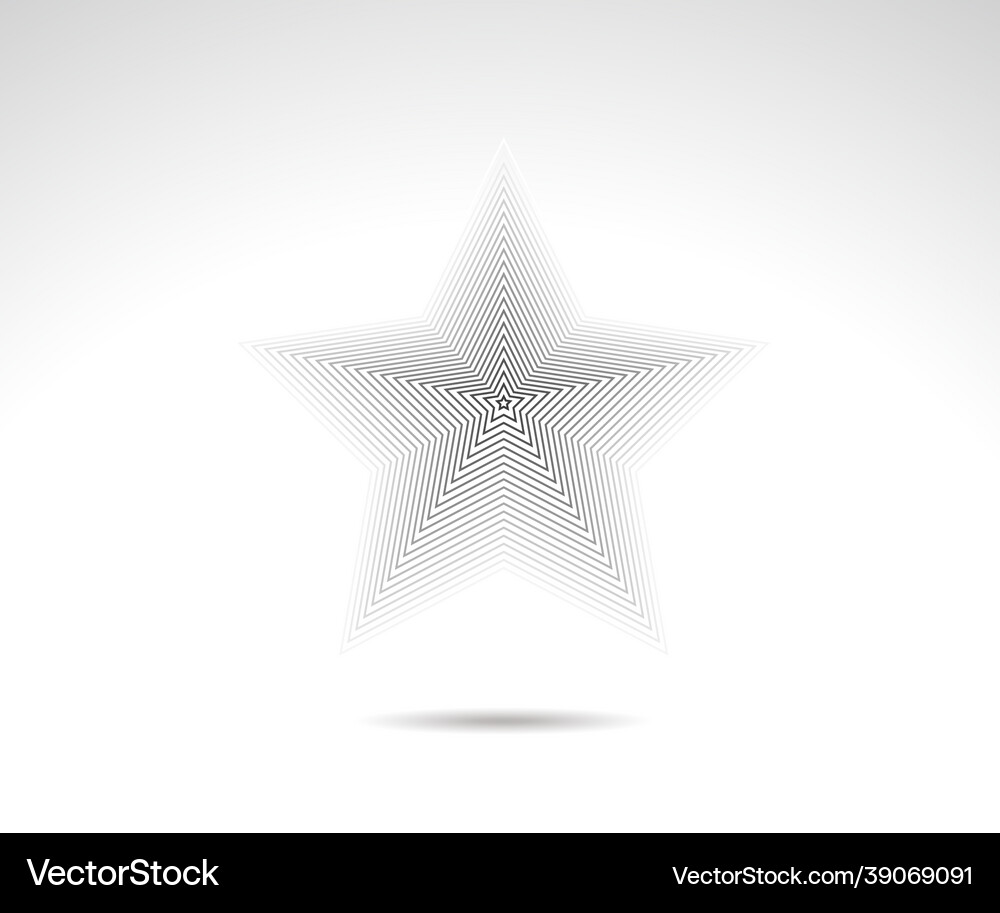 Star logo lined icon sign symbol flat design Vector Image