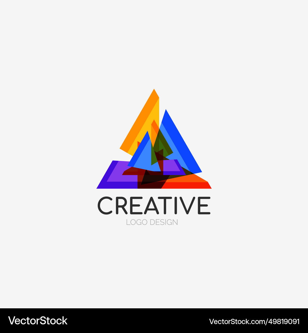 Triangle abstract logo business emblem icon Vector Image