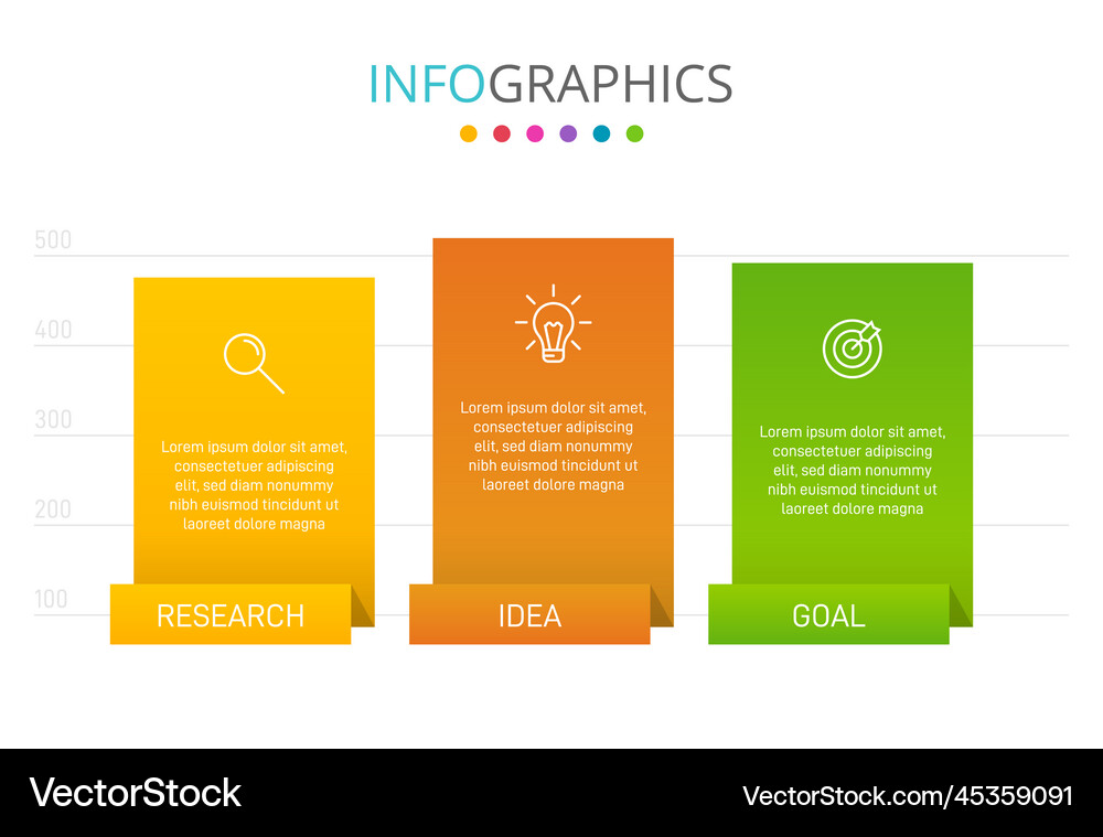 Vertical infographic design with icons and 3 Vector Image