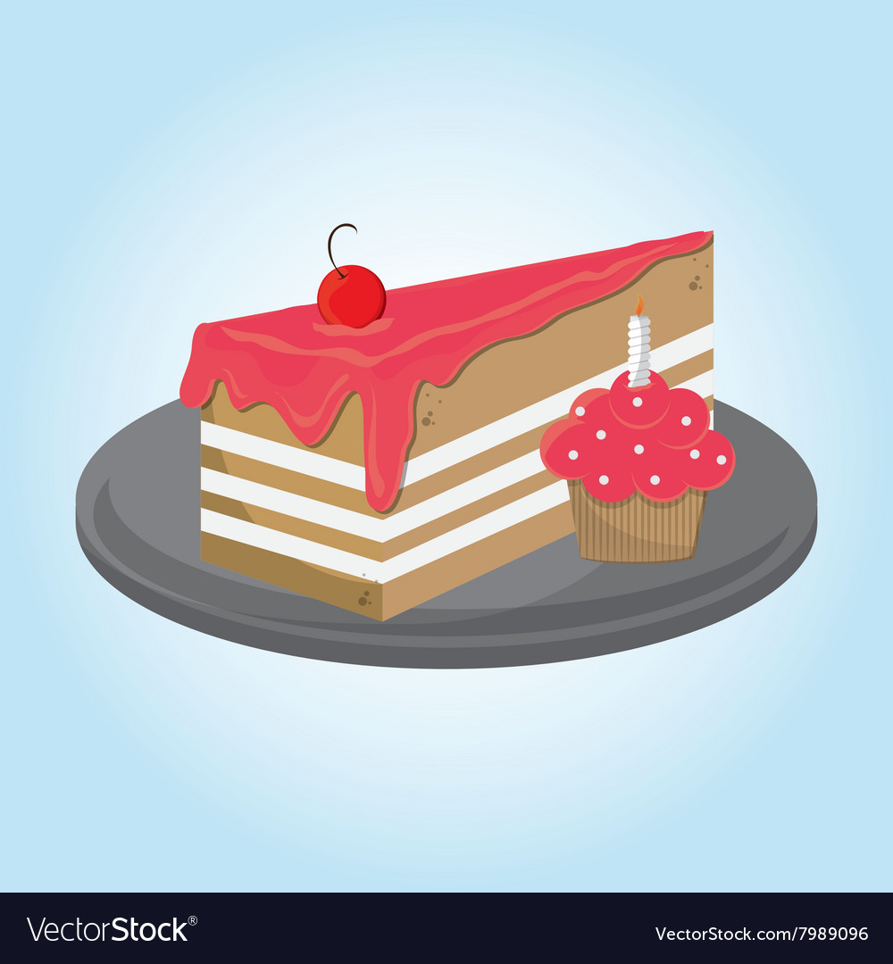Cake icon design Royalty Free Vector Image - VectorStock