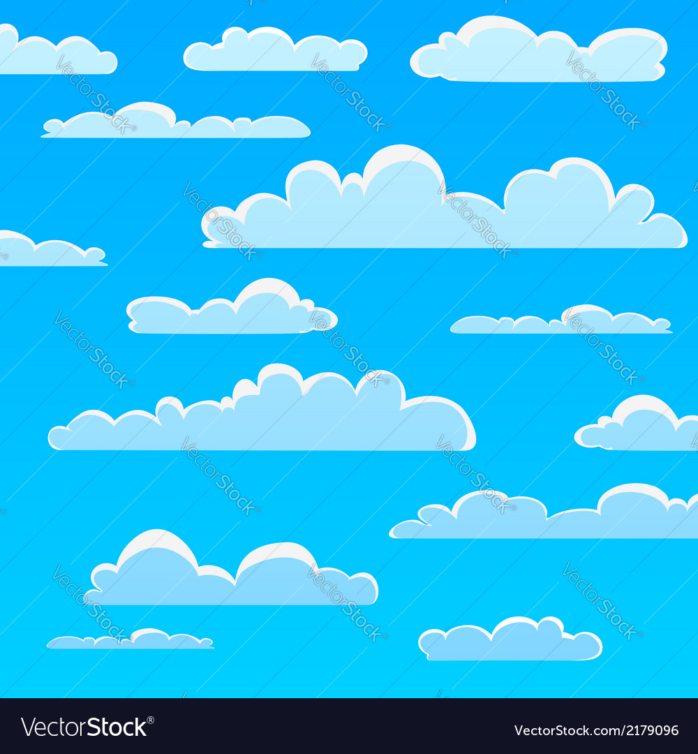 Cartoon Cloud Pattern Royalty Free Vector Image