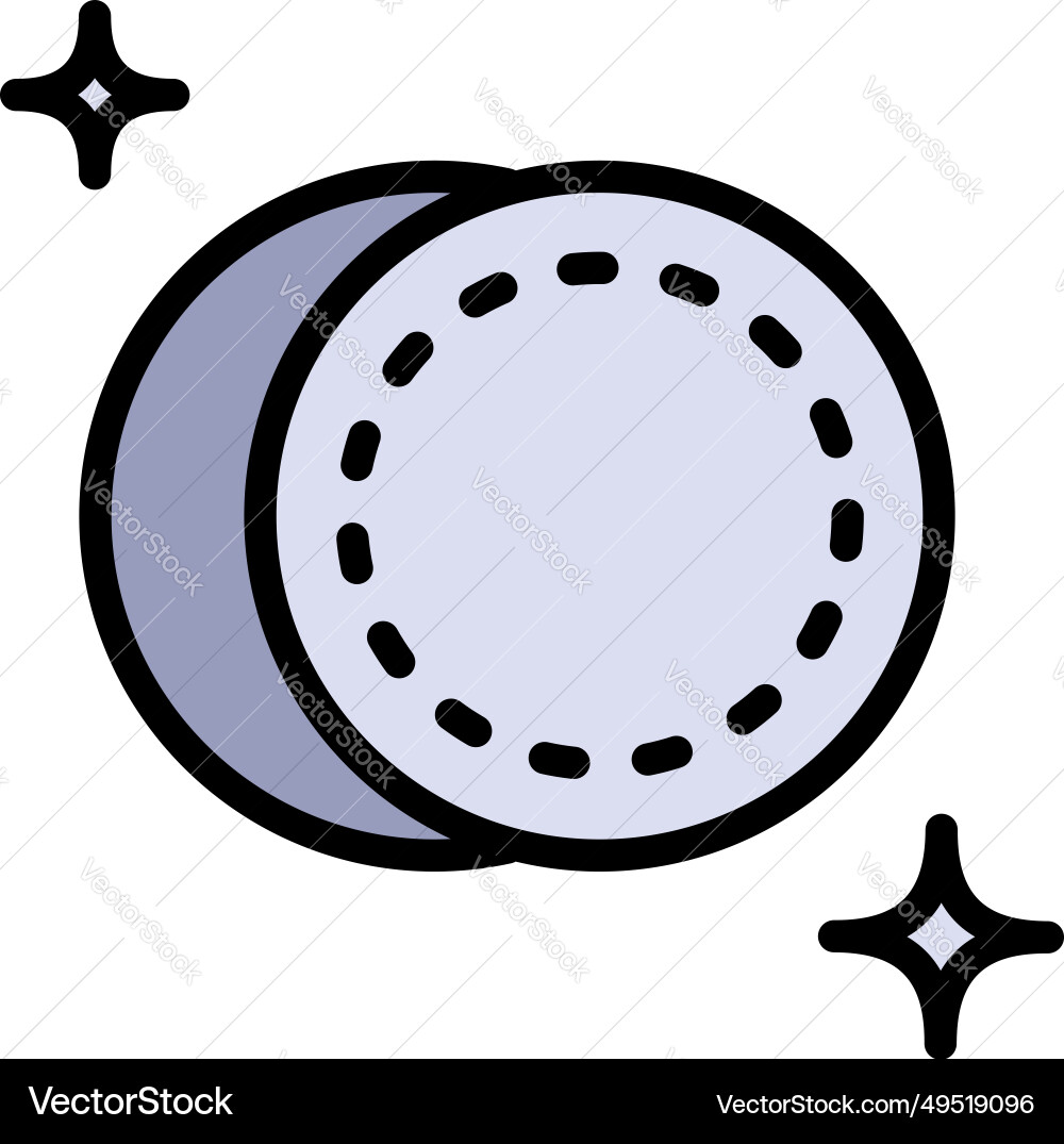 Cotton pads color icon round Royalty Free Vector Image