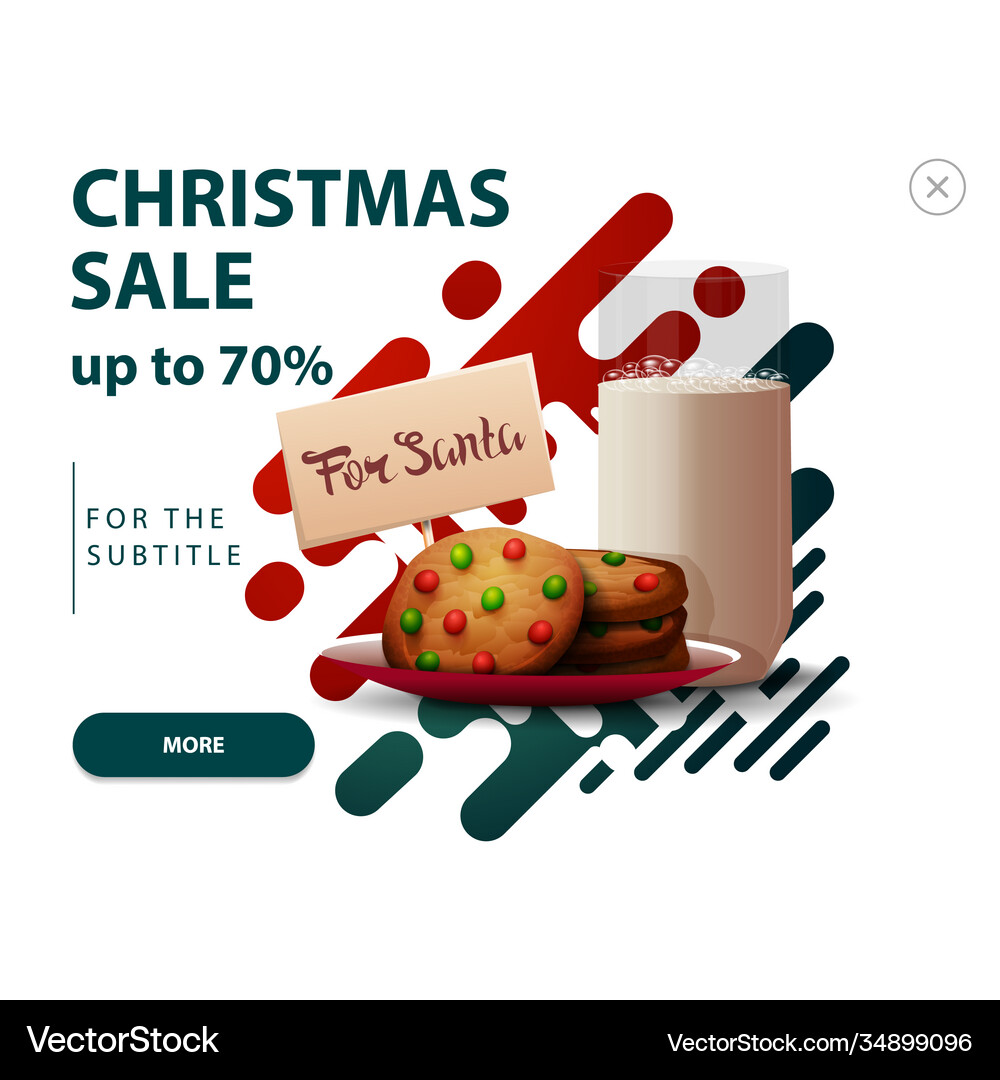 Discount pop up for website with abstract shapes Vector Image