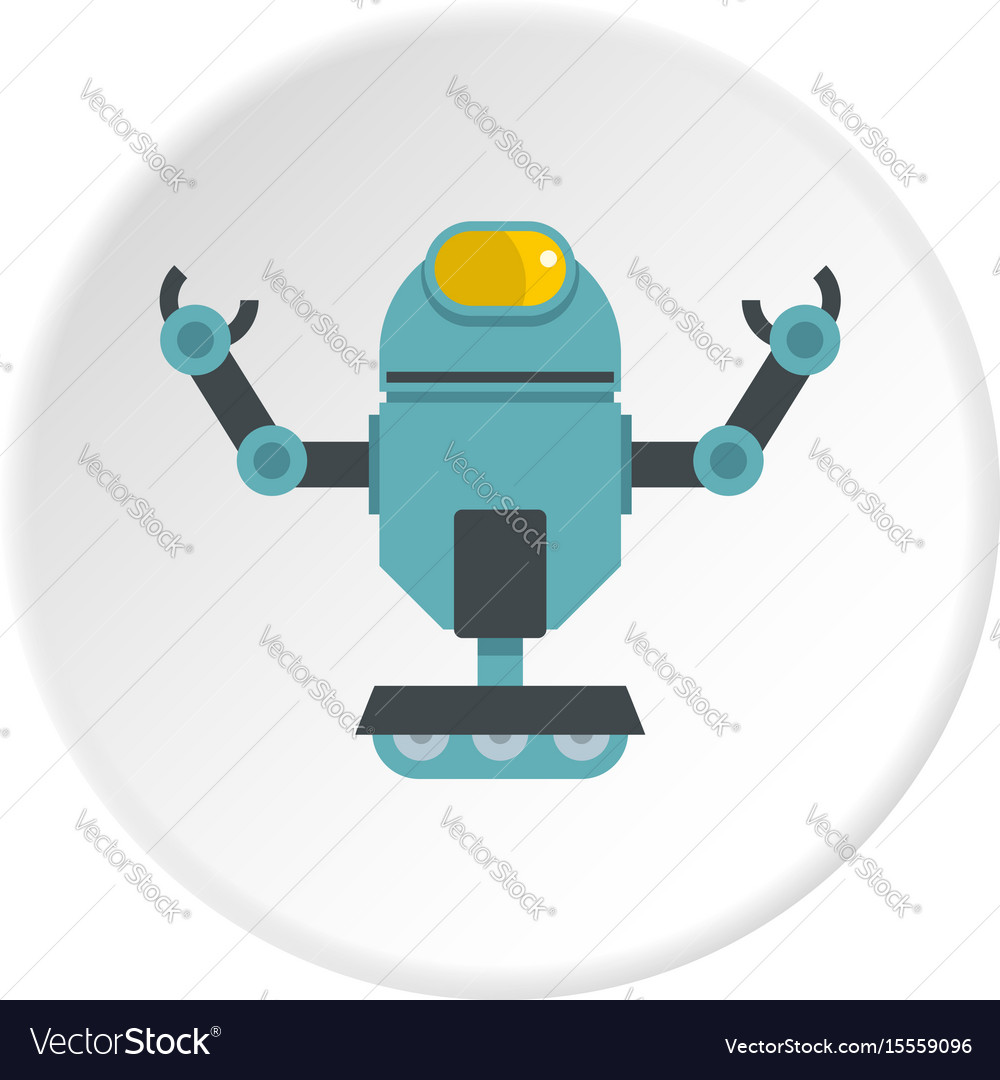 Machine robot icon circle Royalty Free Vector Image