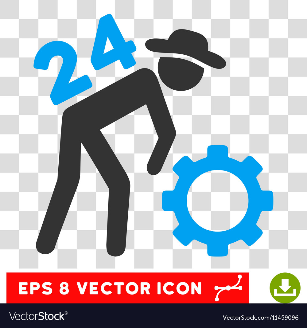 Nonstop working person eps icon Royalty Free Vector Image Nonstop working person eps icon Royalty Free Vector Image