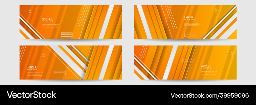 Orange abstract banner background business Vector Image
