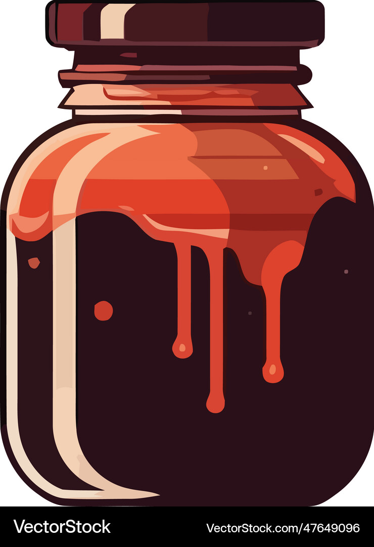 Organic honey jar sweet drop design Royalty Free Vector