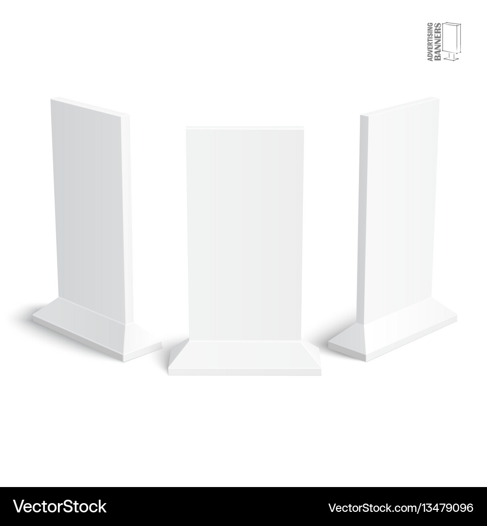 Realistic 3d outdoor lightbox advertising Vector Image