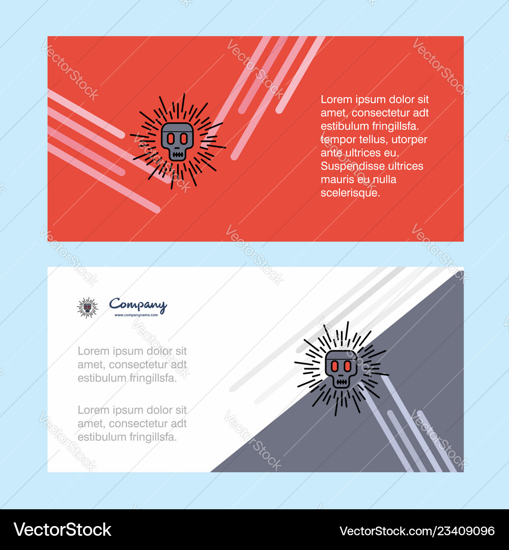Skull abstract corporate business banner template Vector Image