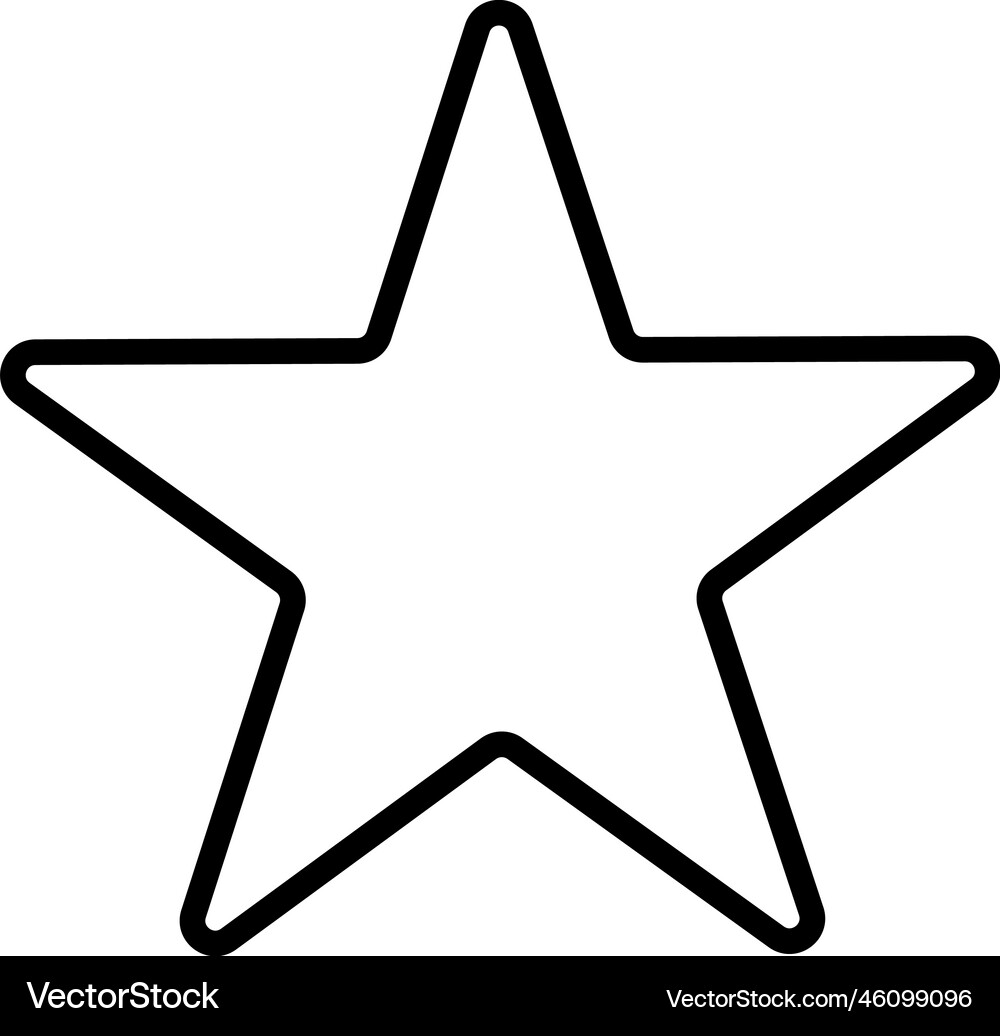 Star favorite icon icon on a white Royalty Free Vector Image