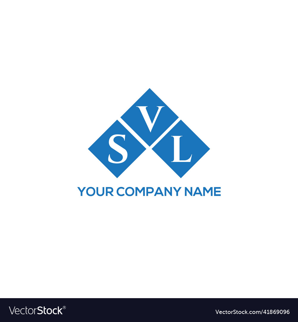 Svl letter logo design on white background Vector Image