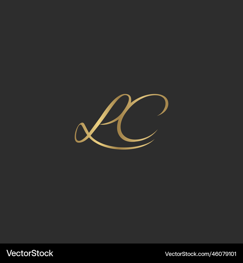 Alphabet letters initials logo cl lc l and c Vector Image