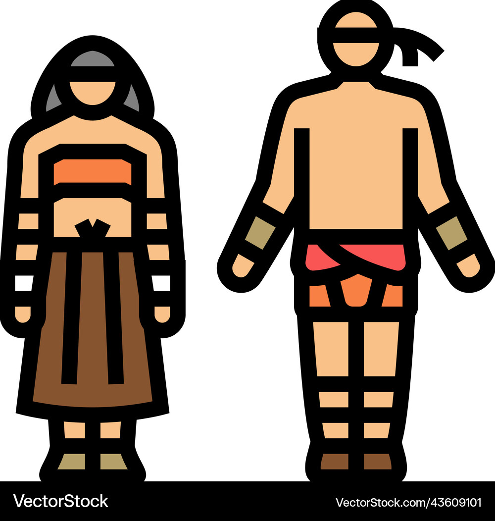 Australia national clothes color icon Royalty Free Vector