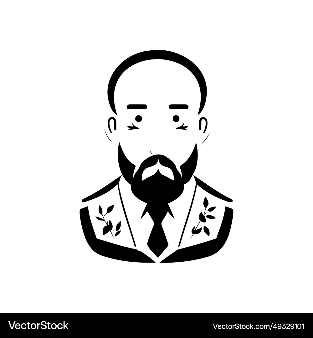 Avatar icon hand draw black colour father day Vector Image