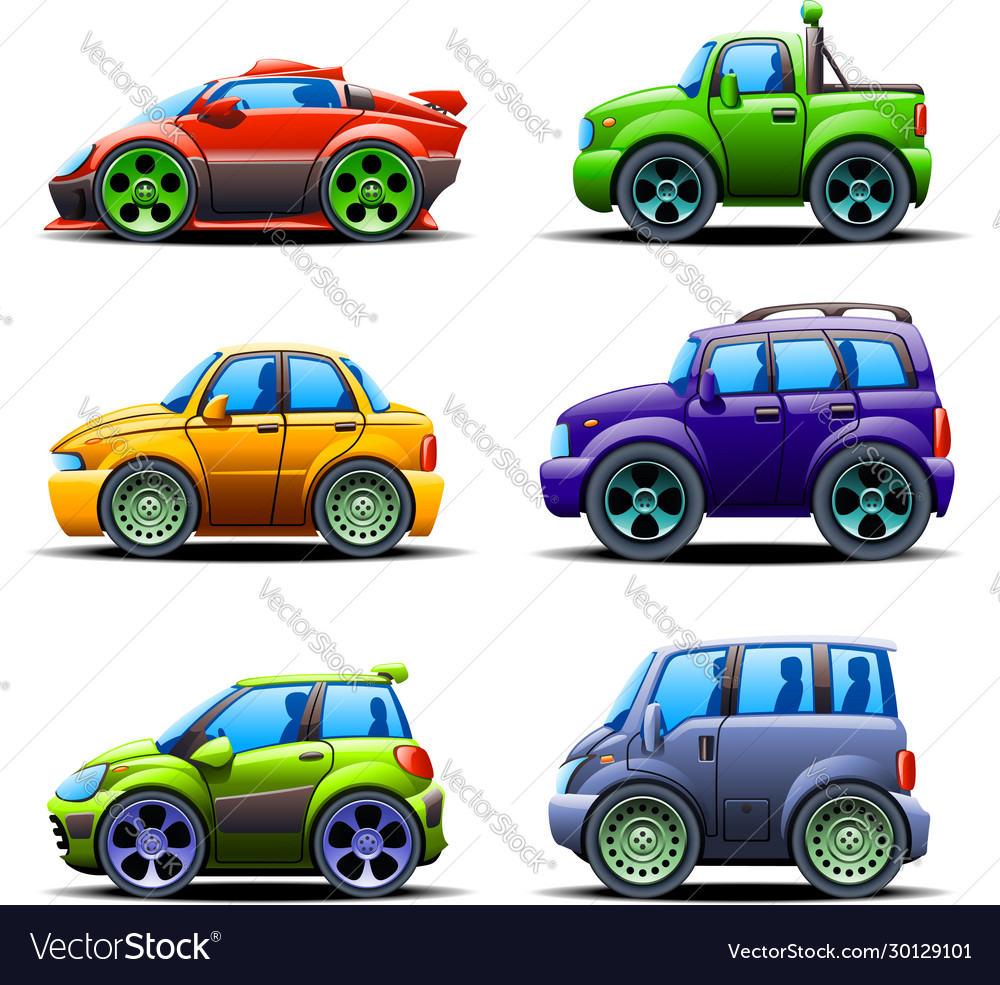 Car set Royalty Free Vector Image - VectorStock