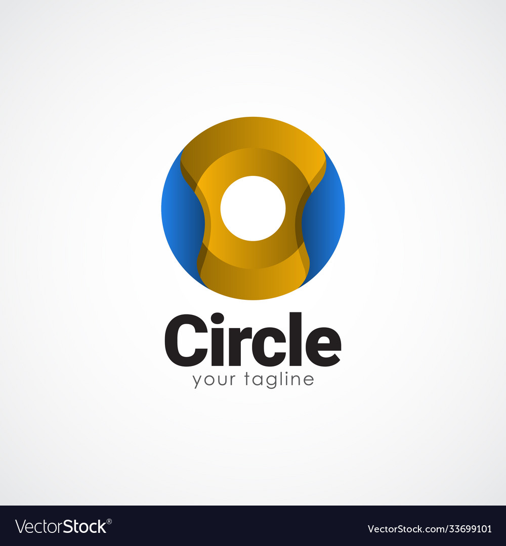 Circle logo gradient template design Royalty Free Vector