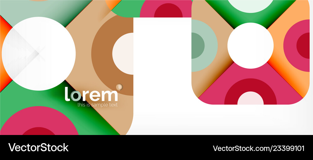 Colorful trendy geometric shapes background Vector Image