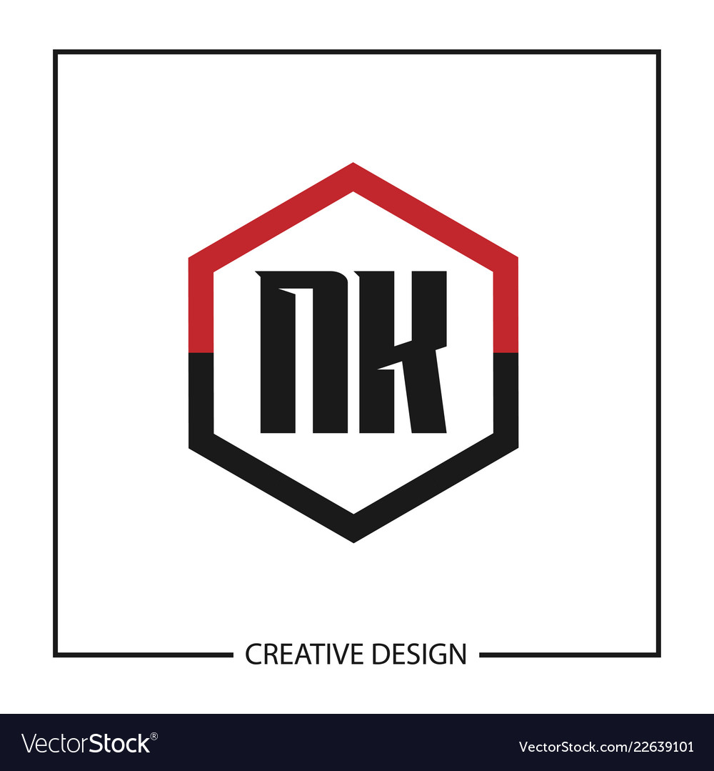 Initial letter nk logo template design Royalty Free Vector