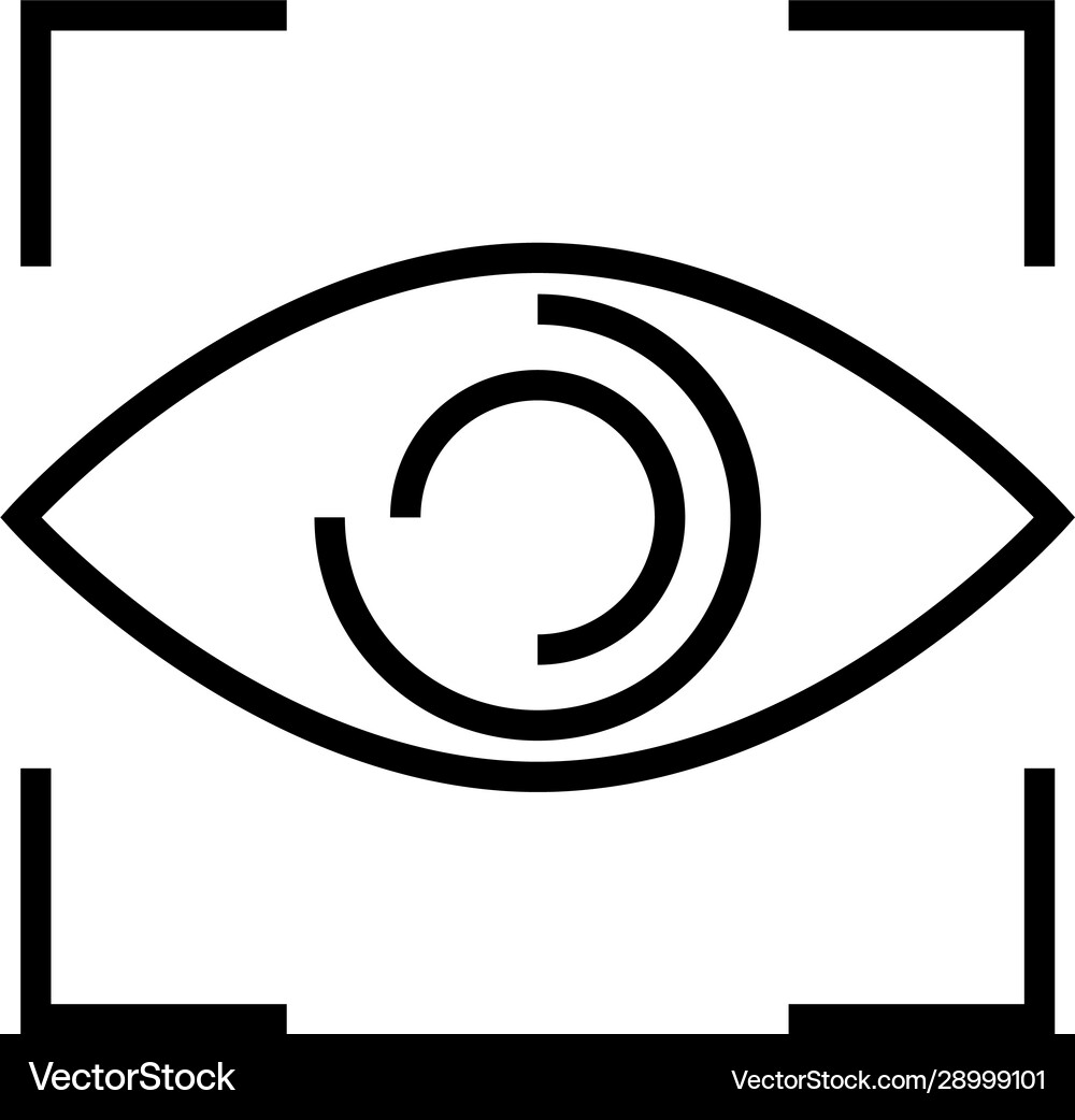 Viewfinder eye icon symbol in camera focus Vector Image