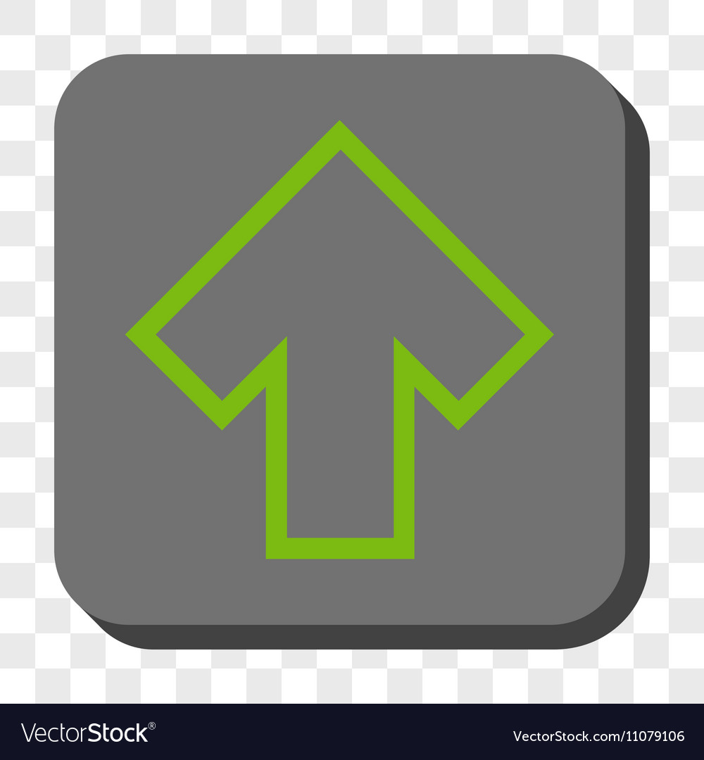 Arrow up rounded square button Royalty Free Vector Image
