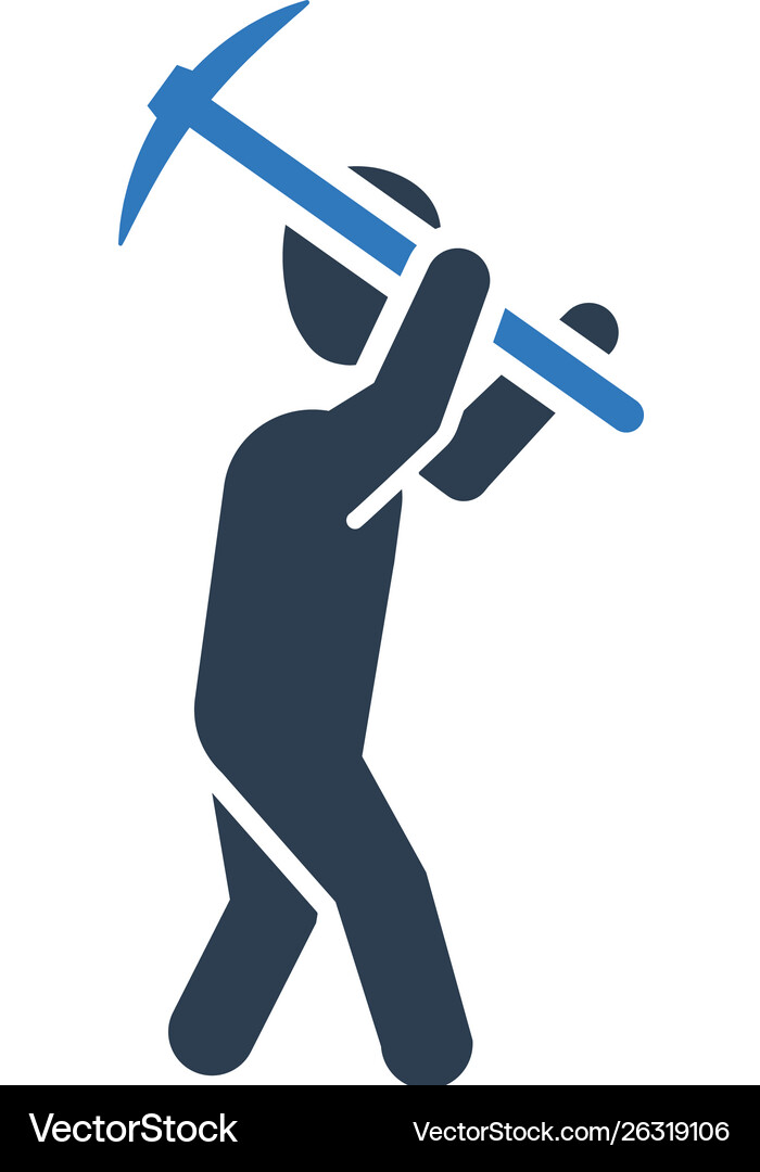 Construction mining icon Royalty Free Vector Image