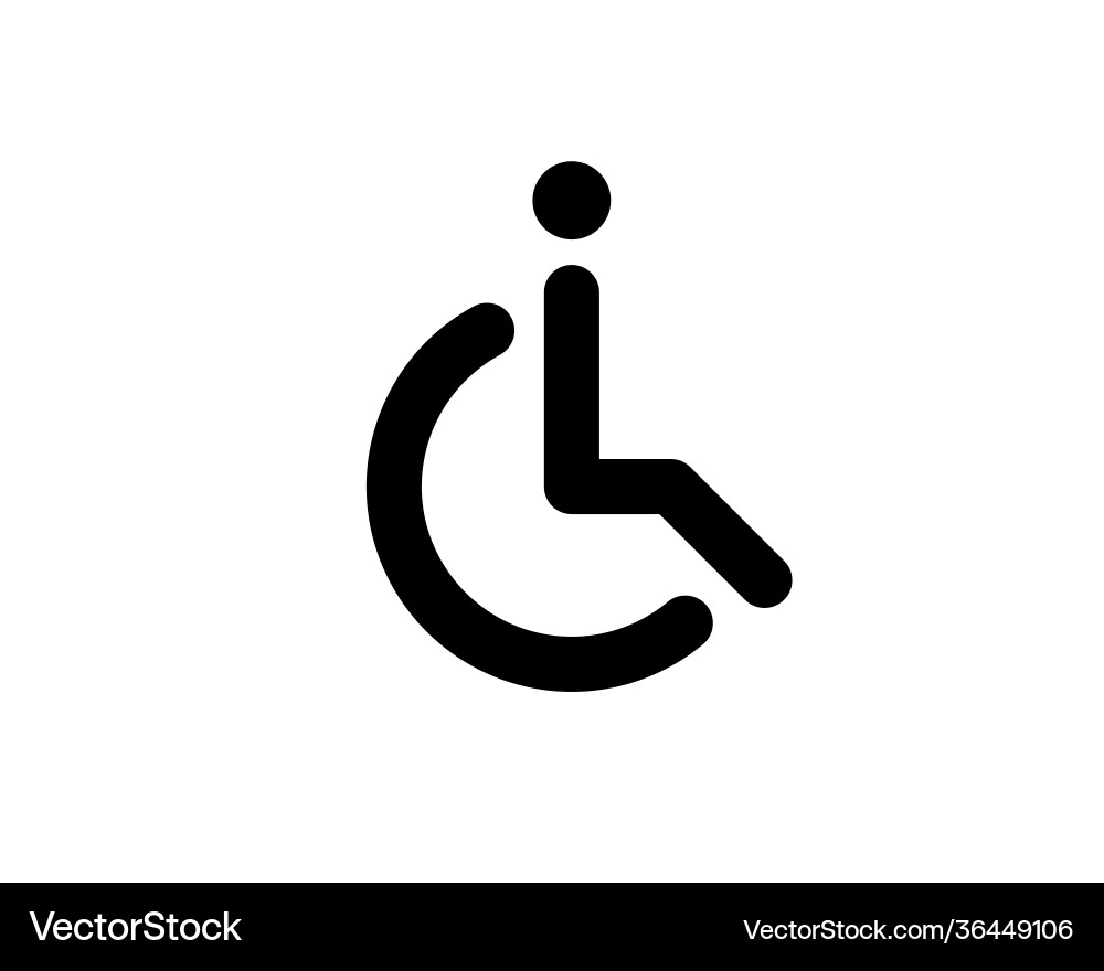 Disabled person icon man using a wheelchair Vector Image